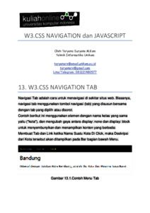 W3.css Navigation Dan Javascript - Repository